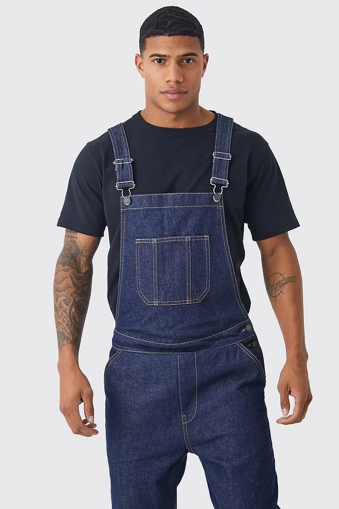 Full Length Denim Overalls | boohooMAN USA Full Length Denim Overalls | boohooMAN USA