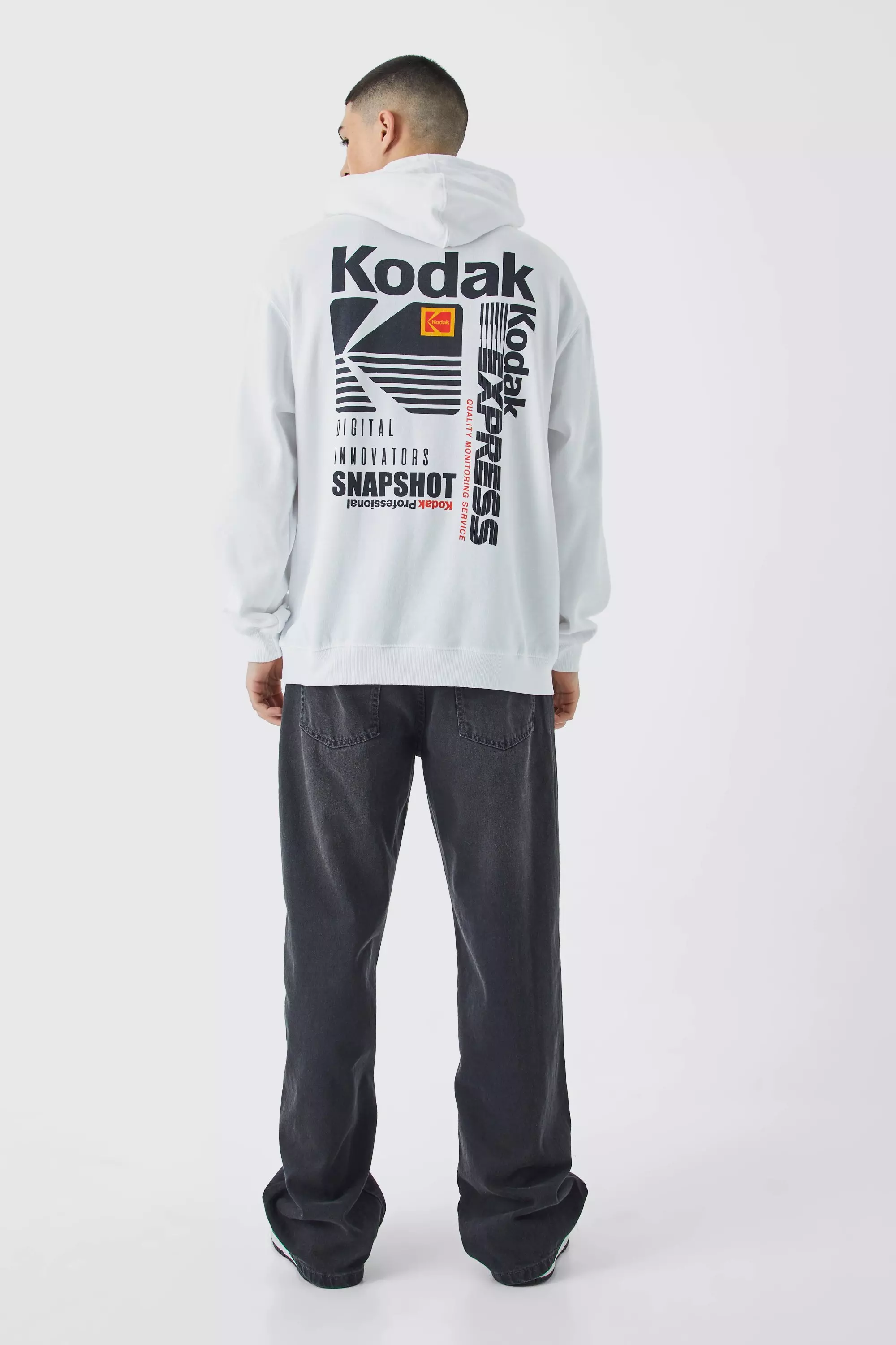Oversize Hoodie mit lizenziertem Kodak Print boohooMAN DE