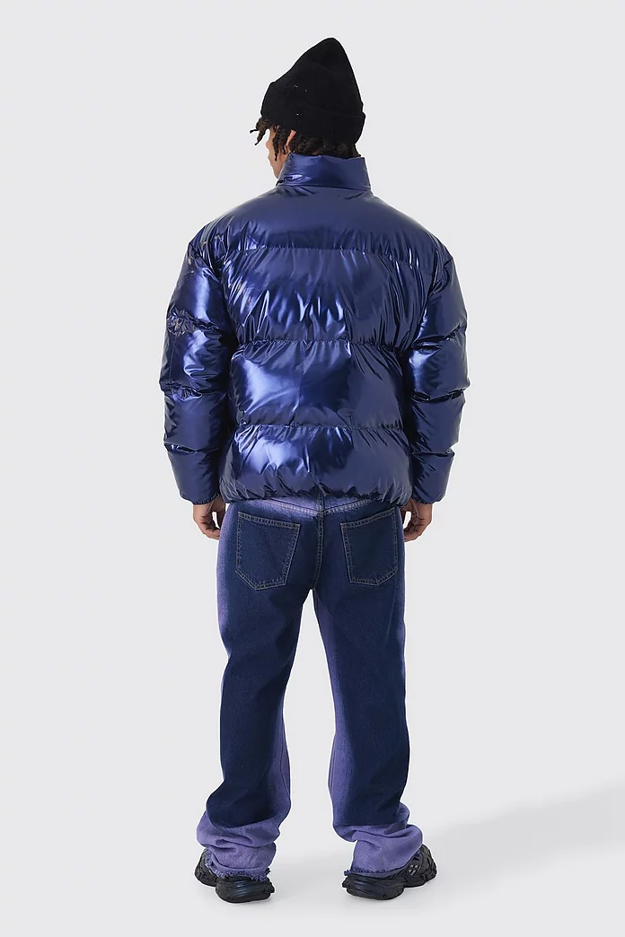 Oversized Boxy Vinyl Boxy Puffer Jacket | boohooMAN USA Oversized Boxy Vinyl Boxy Puffer Jacket | boohooMAN USA